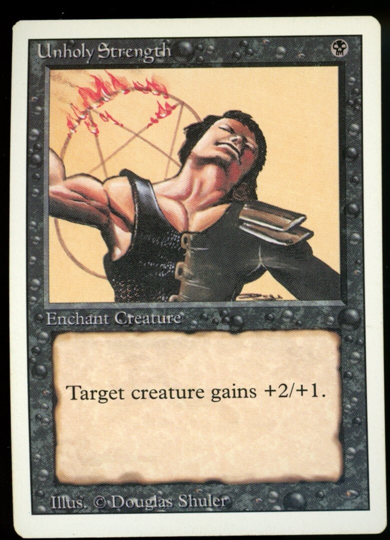 MTG - Unholy Strength - Revised Edition 3rd - Vintage Magic The ...