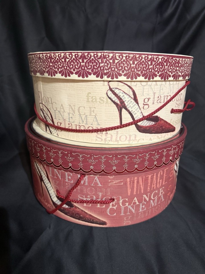 EMILY ADAMS Print Of A Red Dress And Shoe Set Of 2 Hard To Find New Hat ...