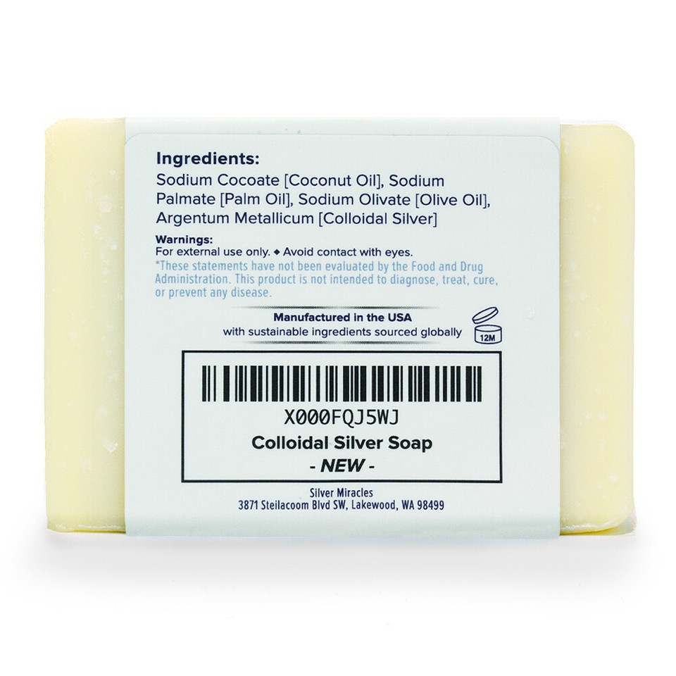 Colloidal Silver Soap by Silver Miracles MANUFACTURER DIRECT | eBay