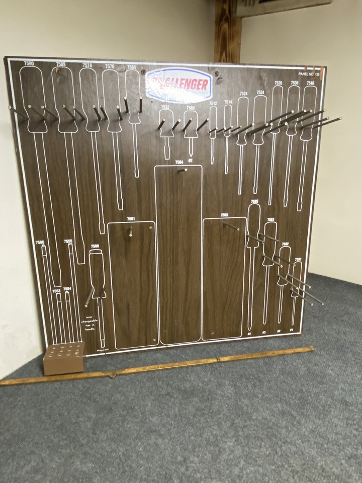 Vintage Proto Challenger Hardware Store Tool Board #138 Screwdrivers 24 ...