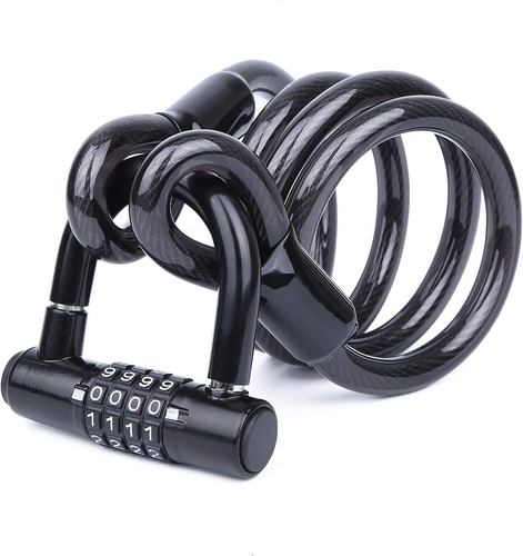 Bike Security Steel Cable 4FT/7FT, Braided Steel Flex Lock Cable 12Mm ...