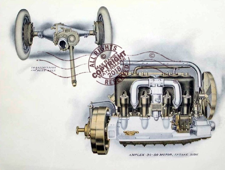 1911 Amplex Motor Cars 30-50 CATALOGUE valveless 2-cycle engine Touring ...