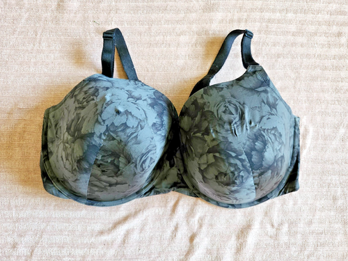 Torrid Curve Lined Bra Women 44DDD Black Grey Floral Back Clasps | eBay