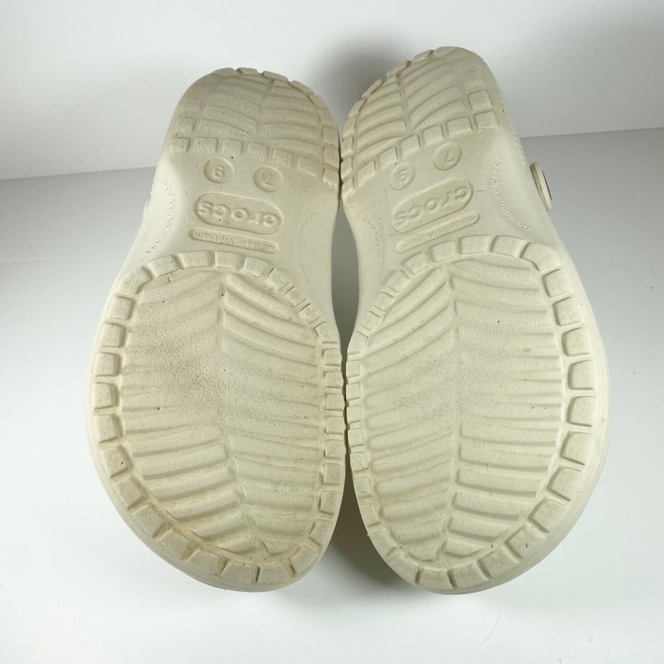 Crocs Clogs Sandals Cream - Size Men's UK 7 | eBay UK