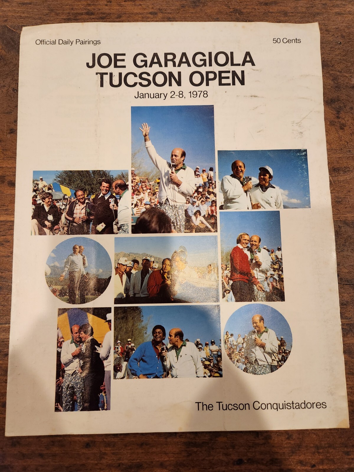VINTAGE PAMPHLET FOR JOE GARAGIOLA TUCSON OPEN GOLF OFFICIAL DAILY ...