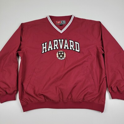 Vintage Pro Player Label HARVARD CRIMSON UNIVERSITY L V-Neck Pull-Over ...
