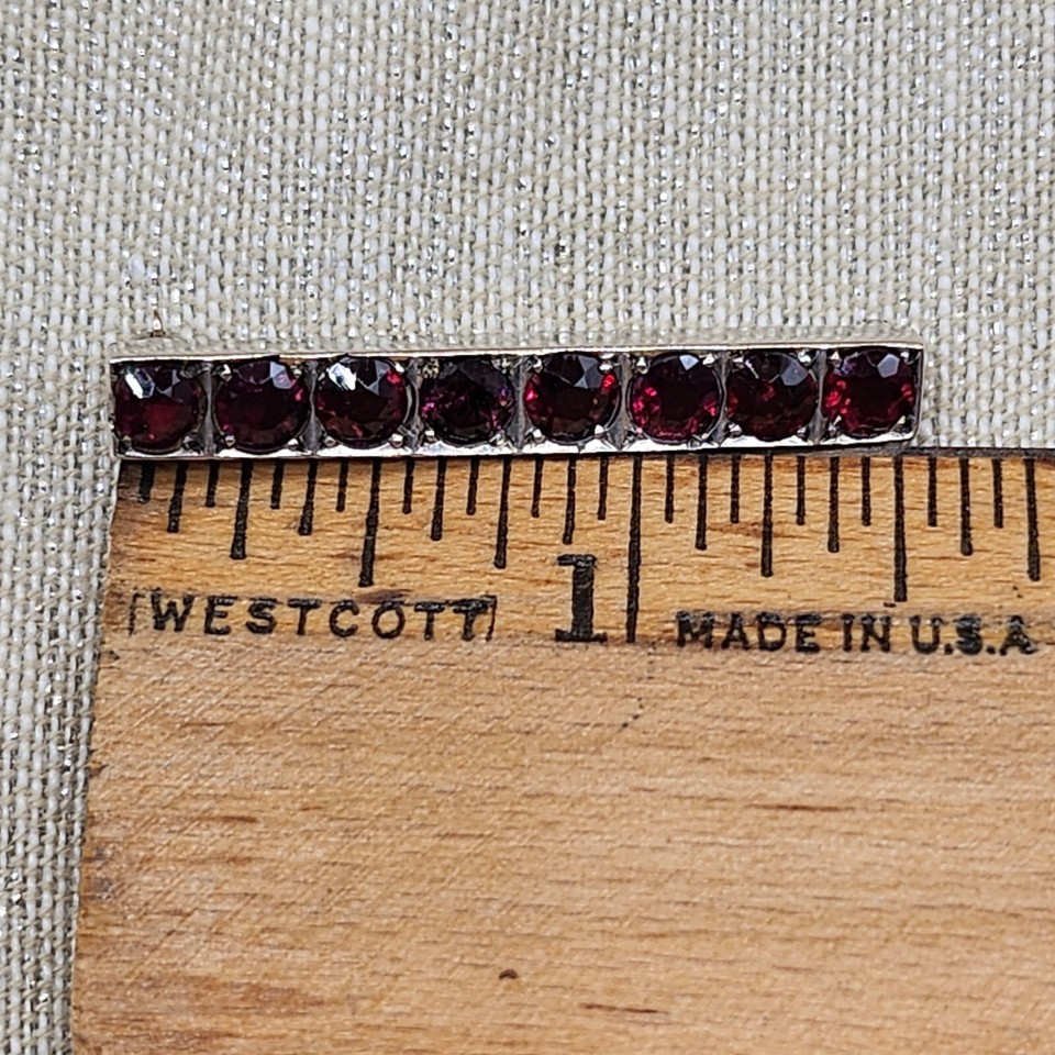 Antique Sterling Silver Garnet Brooch/Pin Hallmark Birmingham Anchor ...