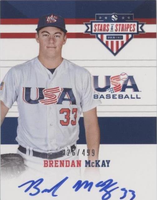 2017 Panini USA Baseball Stars & Stripes - Cnt Signatures Brendan McKay ...