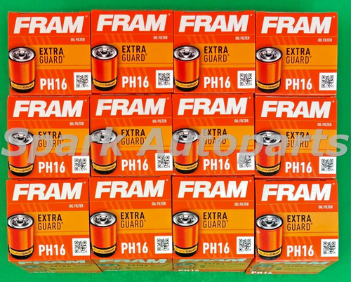 Case of 12 Engine Oil Filter-Extra Guard FRAM PH16 For DODGE, CHRYSLER ...