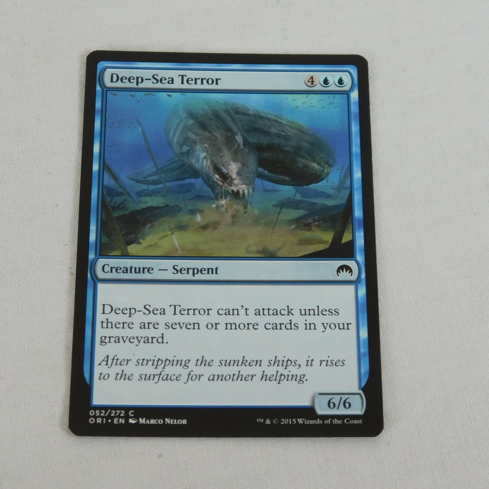 Deep-Sea Terror MTG 2015 Blue Creature Serpent 052/272 Magic Origins ...