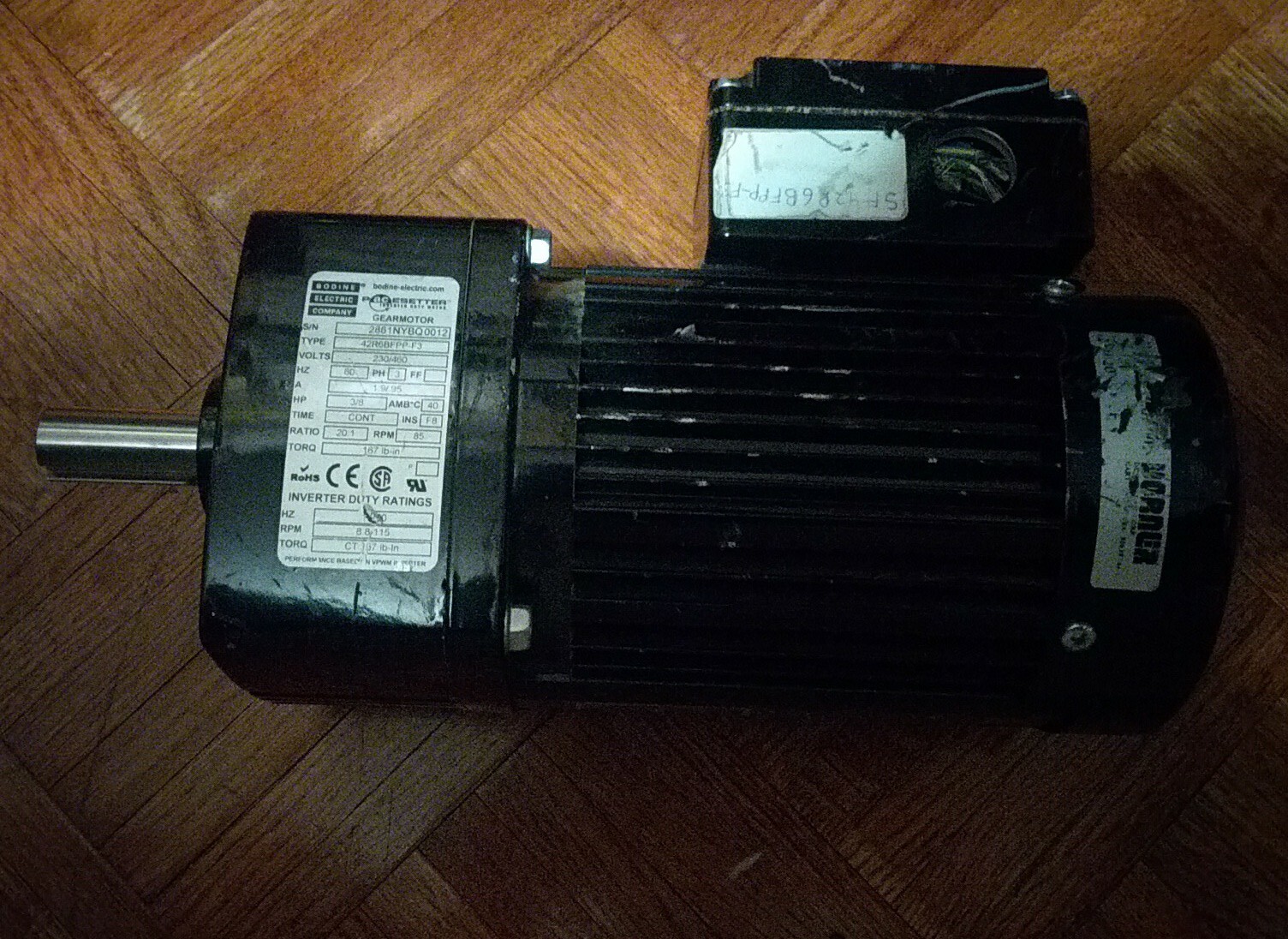 Bodine 42R6BFPP-F3 3-Phase Inverter Duty Gearmotor - Black for sale ...