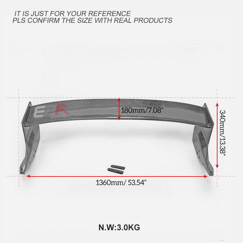 For Honda Civic Hatchback FL5 Rear Trunk GT Spoiler Wing Carbon Fiber ...