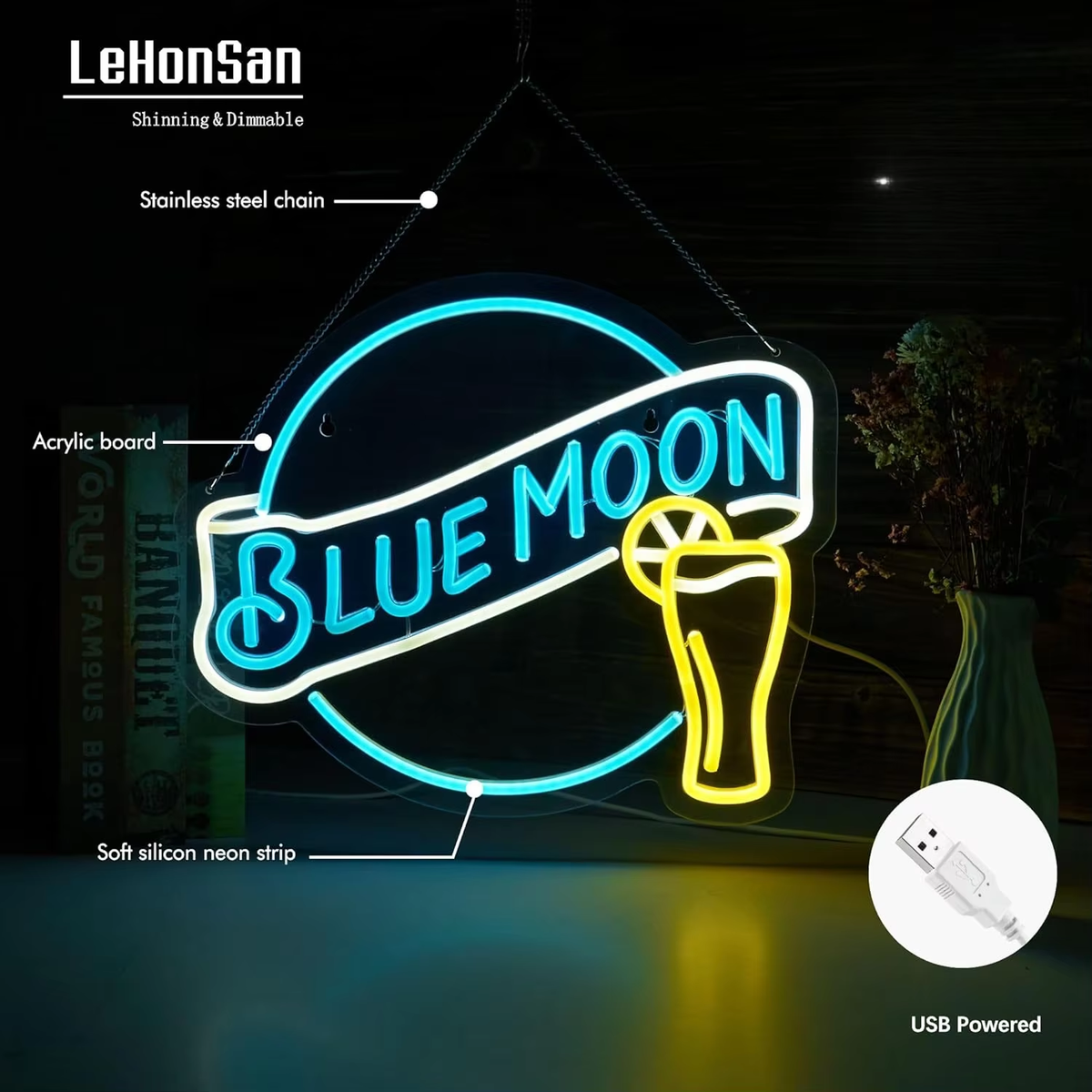 Blue Moon Beer Signs Blue Moon Bar Sign – Neon Factory