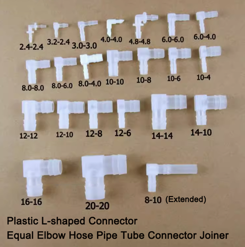 Plastic L-shaped Connector Equal Elbow Hose Pipe Tube Connector Joiner ...