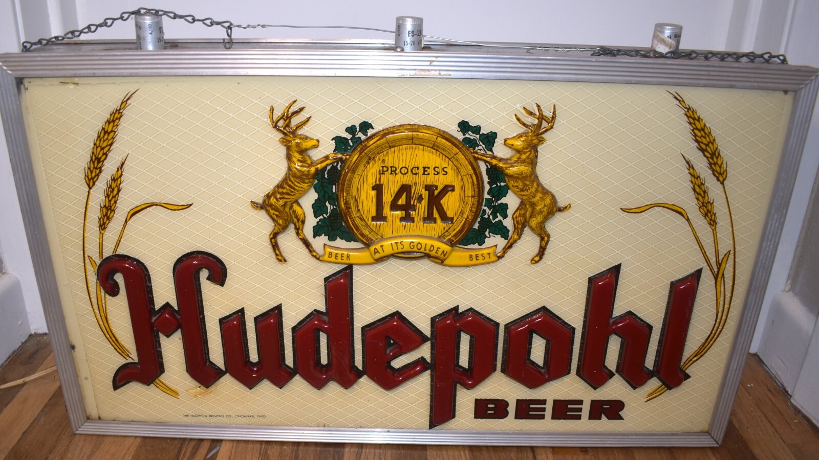 RARE Vintage HUDEPOHL BEER 2-Sided Lighted Advertising SIGN | eBay