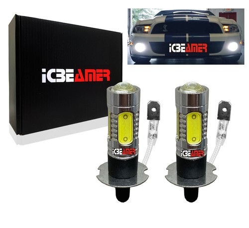 x2 H3 High Power 11W Fog Driving DRL LED Light Bulb Lamp Super White ...