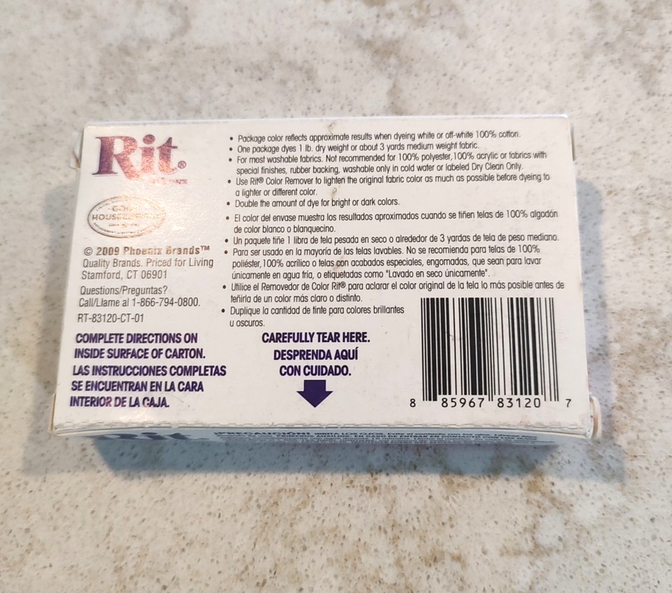 RIT Powder Dye, All Purpose Concentrated Fabric Dye - Fuschia New 1.8 ...