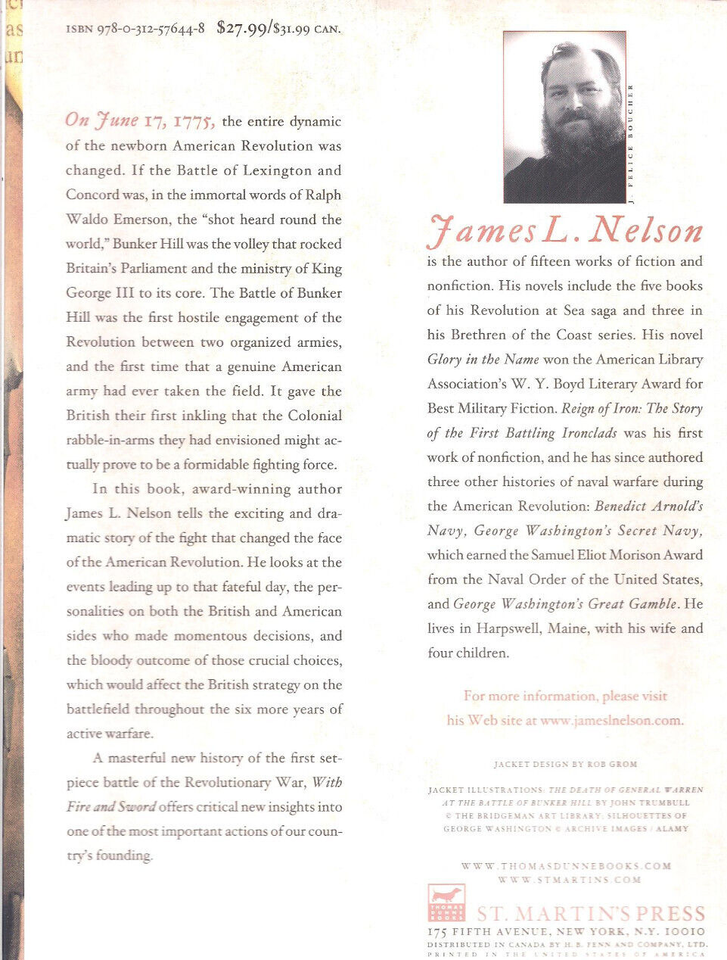 With Fire and Sword by James L. Nelson (Bunker Hill) | eBay