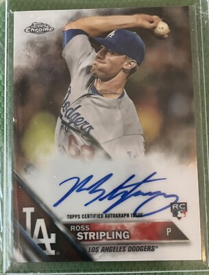 2016 Topps Chrome Ross Stripling Auto Rookie Card #RA-RS LA Dodgers RC ...