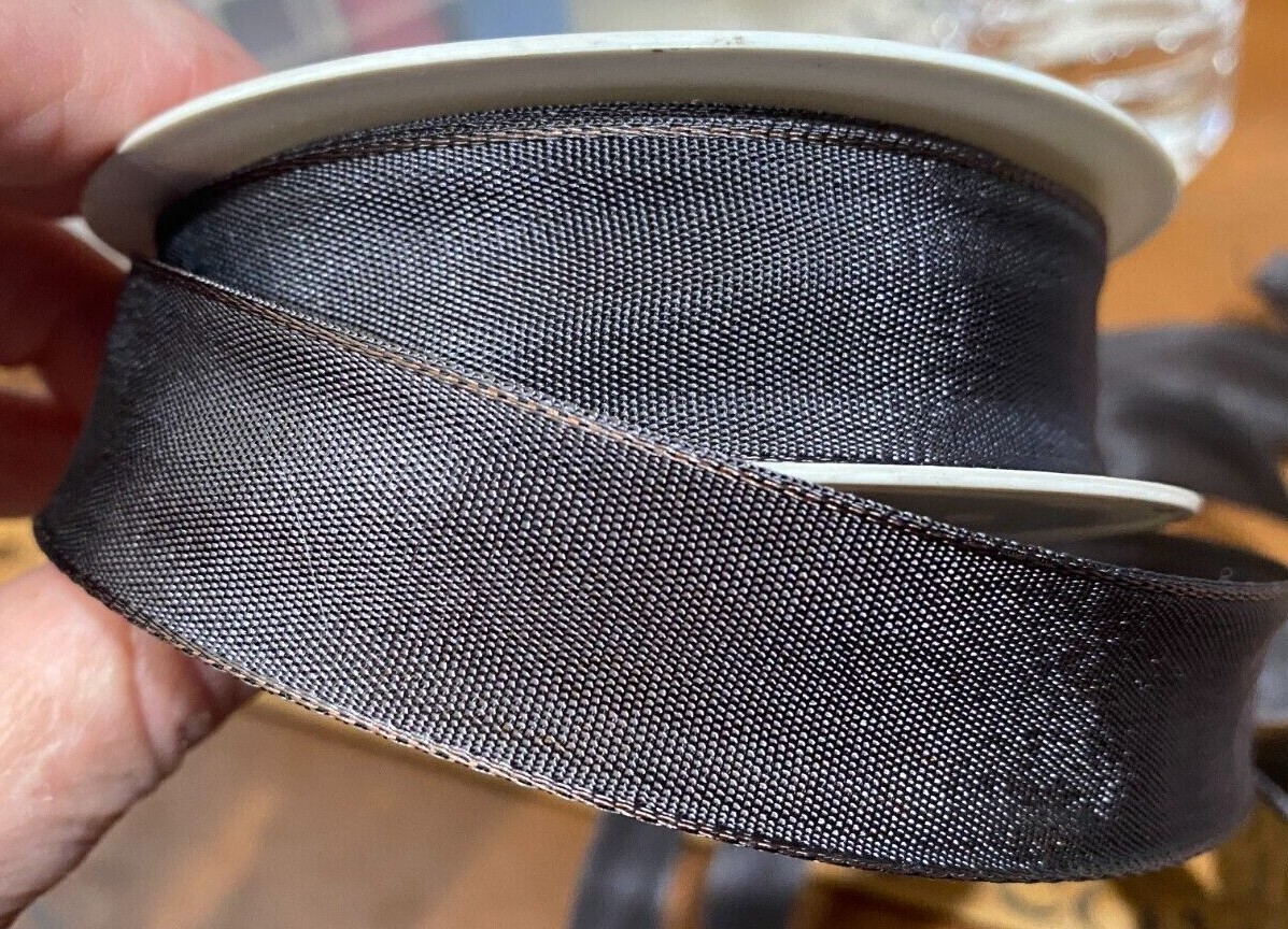vintage viscose rayon trim ribbon 1" graphite 1yd made in France | eBay