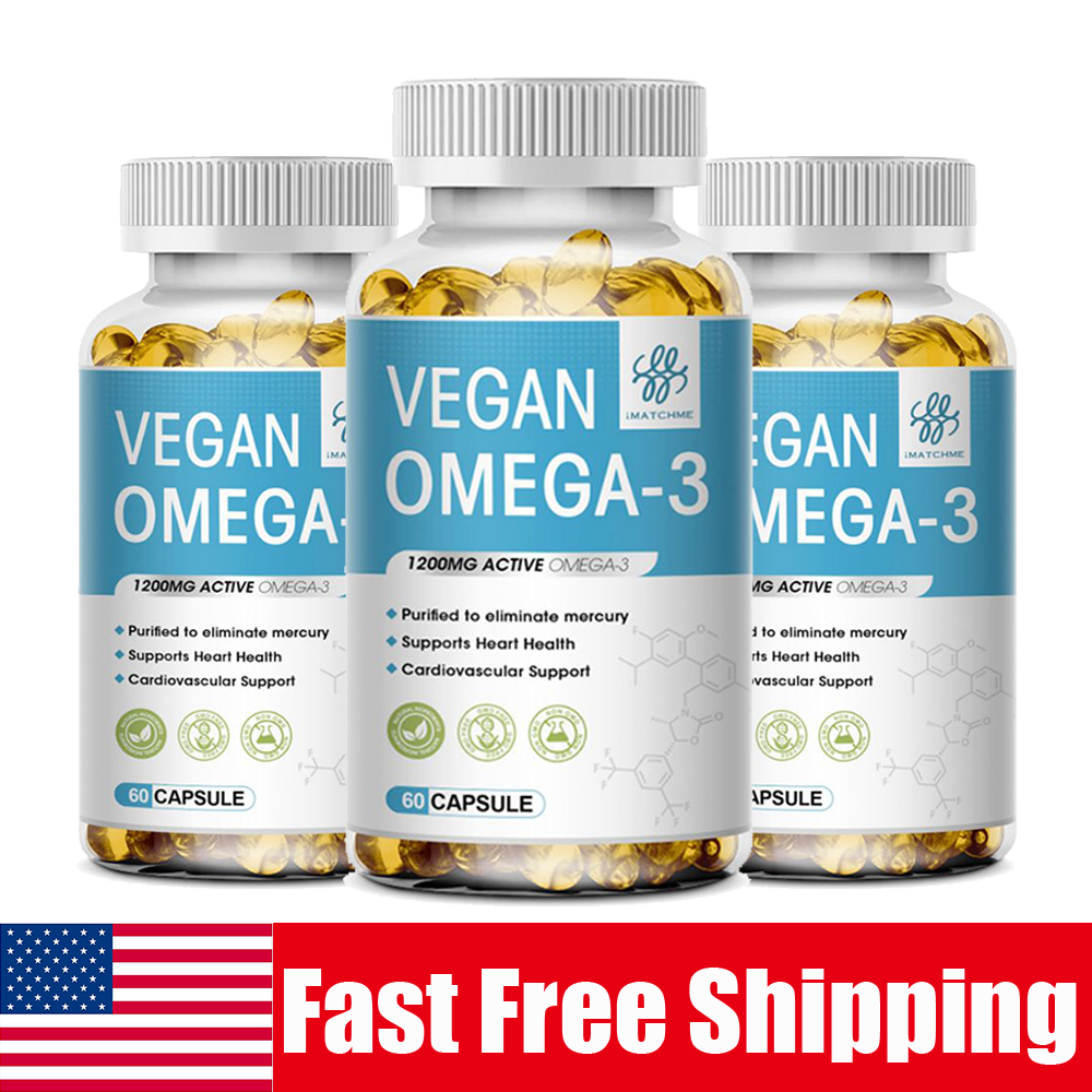 1-3x Omega3 Oil Capsules 3x Strength 1200mg EPA & DHA Vegan Pills Joint ...