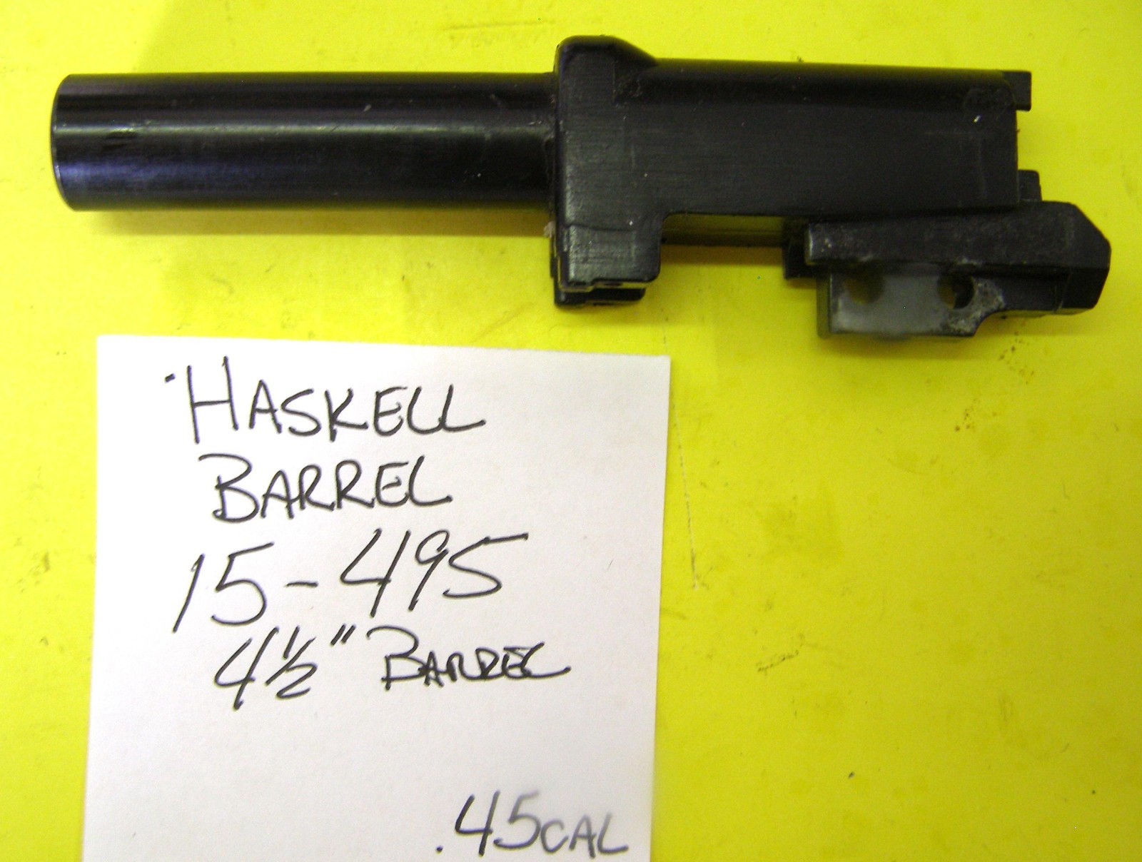 HASKELL STALLARD 45 PISTOL BARREL FROM A WORKING GUN BLACK ITEM # 15 ...