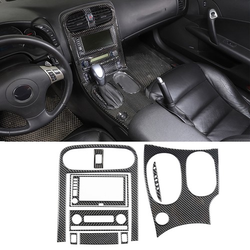 10PCS Real Carbon Fiber Full Center Console GPS Sticker Trim Set For ...