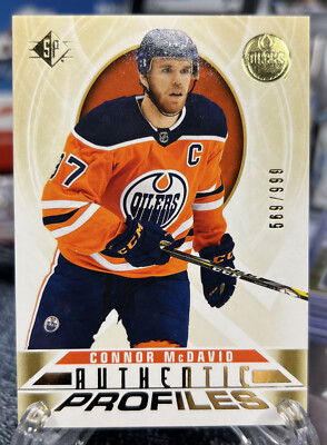 2021-22 SP Hockey AP-1 Connor McDavid 569/999 Gold Authentic Profiles ...