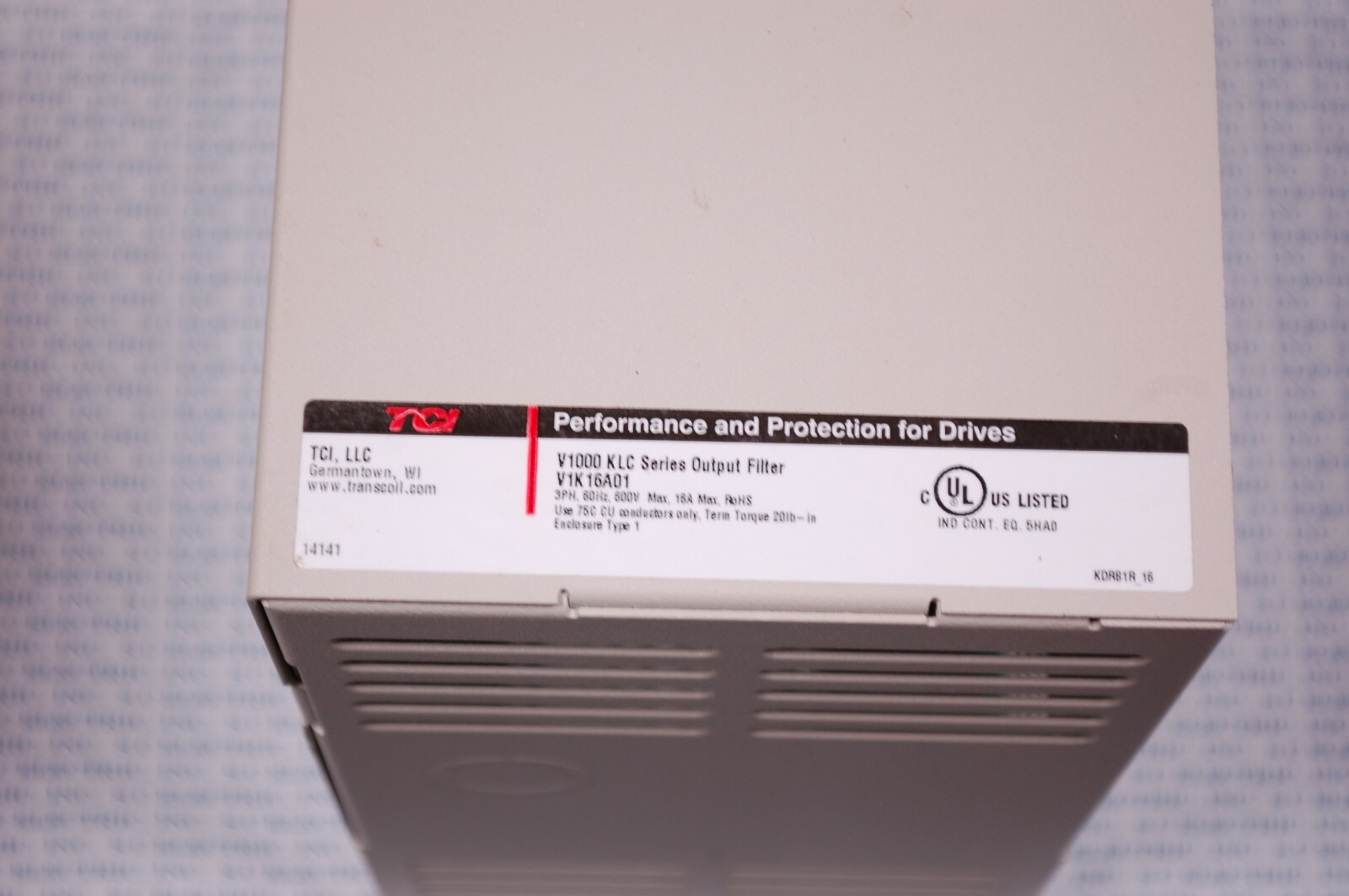 TCI V1000 SERIES OUTPUT FILTER V121601 | eBay