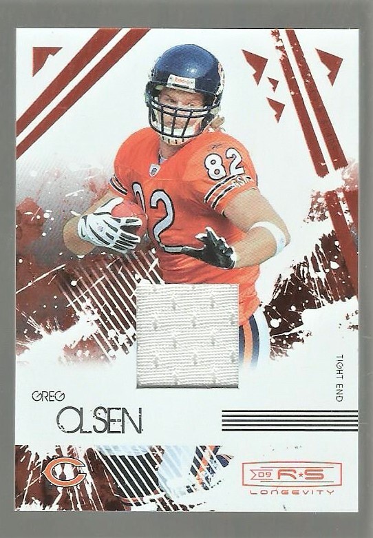 2009 PANINI ROOKIES & STARS LONGEVITY #17 GREG OLSEN GU JERSEY MINT 123 ...