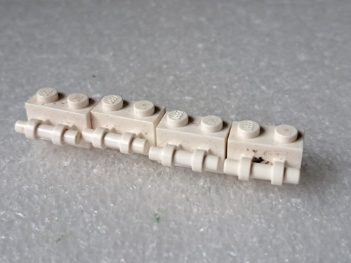 4 x LEGO White Modified Brick 1x2 With Bar Handle on Side (P/N30236 ...