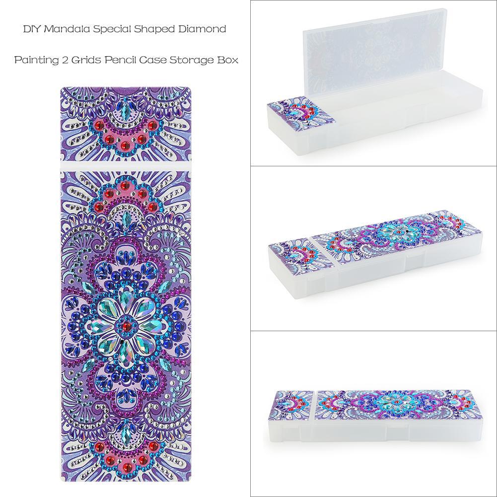 DIY Mandala Special Shaped Diamond Painting Pencil Case Stationery ...