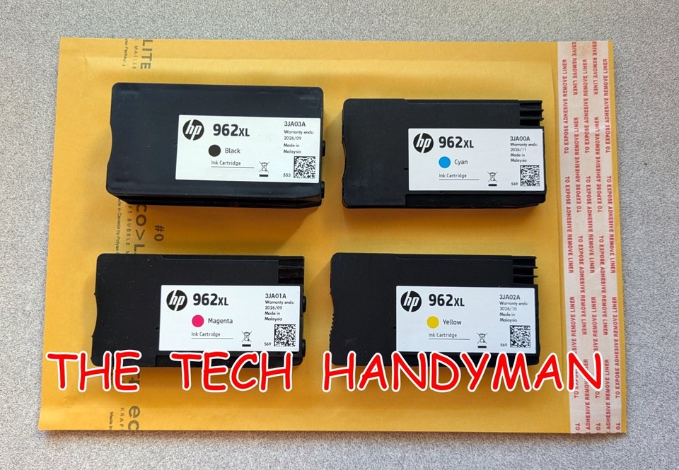 4-PACK HP GENUINE 962XL BLACK & COLOR INK (NO RETAIL BOX) OFFICEJET PRO ...