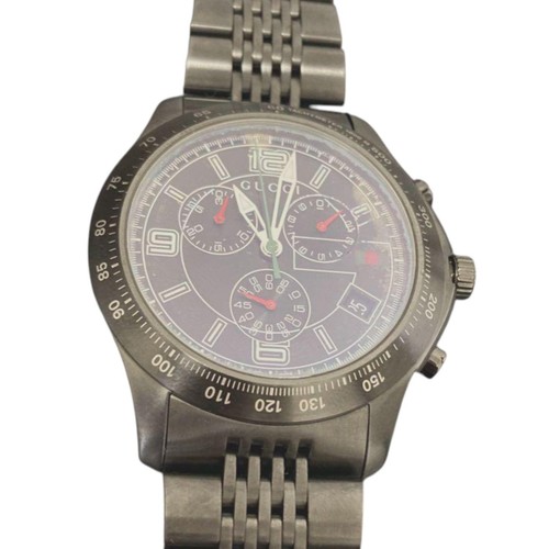 Gucci Men’s Black Chronograph Watch Used | eBay