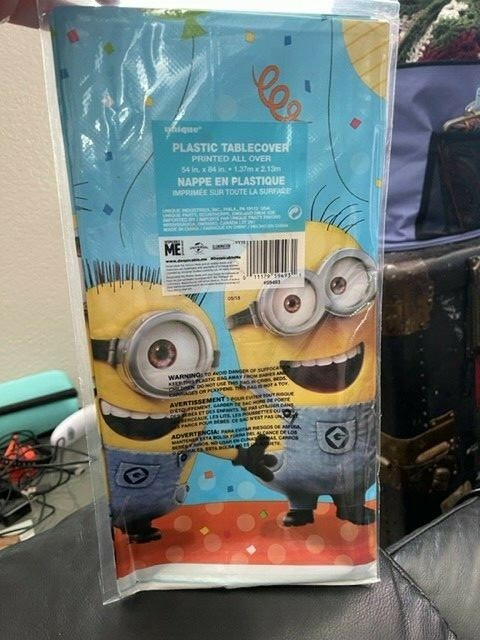Despicable Me Minions Plastic Party Tablecloth 84 X 54in for sale ...