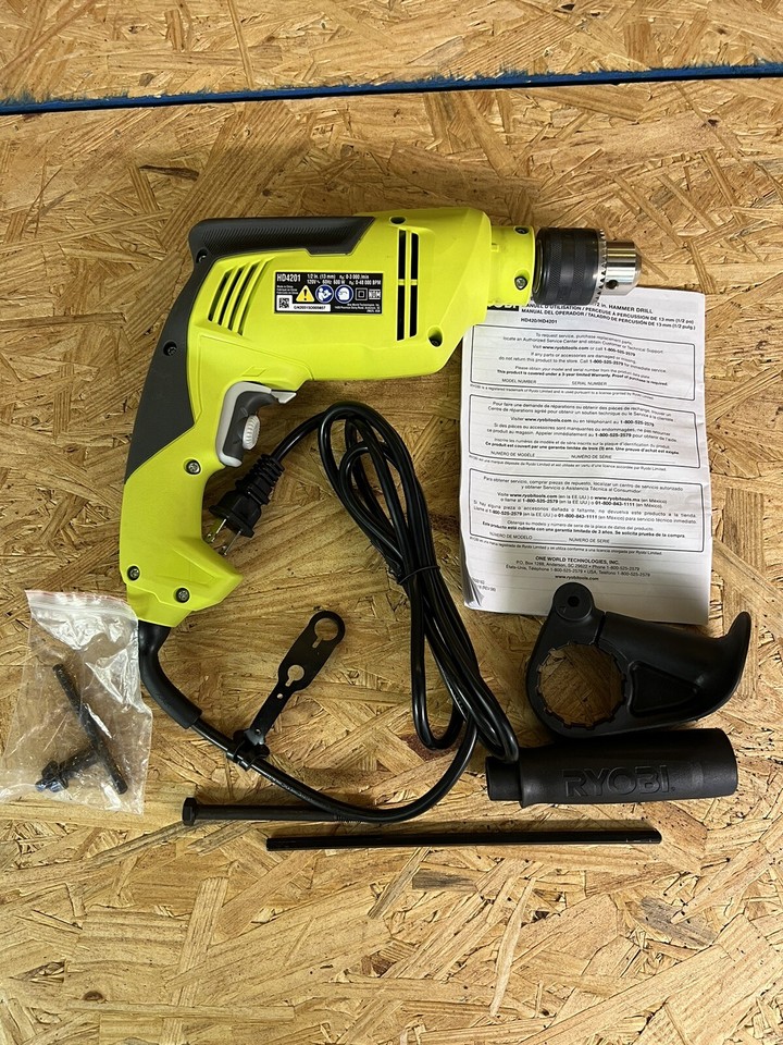 Ryobi HD4201 1/2" Heavy Duty Variable Speed Corded Hammer Drill | eBay