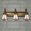 Tiffany Bathroom Vanity 3 Light Fixture Vintage Stained Glass Wall ...