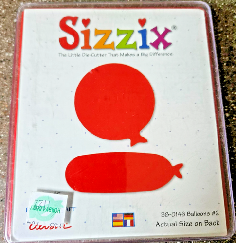 Sizzix Originals Die: Red Large Balloons #2, 38-0146- many listed ...