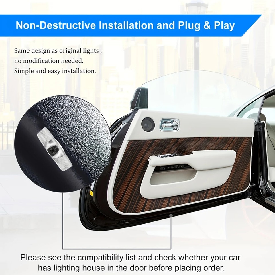 4Pcs LED Car Door Welcome Lights Logo Lamp for Lexus Courtesy Lamp | eBay