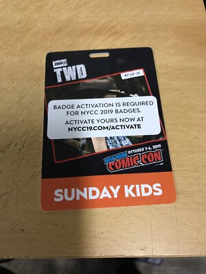 2019 NEW YORK COMIC CON SUNDAY KIDS BADGE !!! | eBay