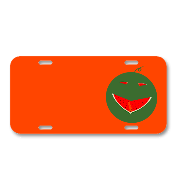 Watermelon Face Fruit Happy Healthy On License Plate Car Front Add ...