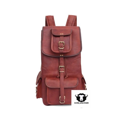 Combo Leather Bag Gym Travel Luggage Duffel Weekend Overnight Backpack ...