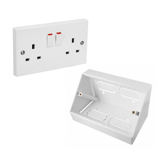 Angled Back Box 2 Gang Surface Mount Work Bench Lab Pattress 45 Deg ...