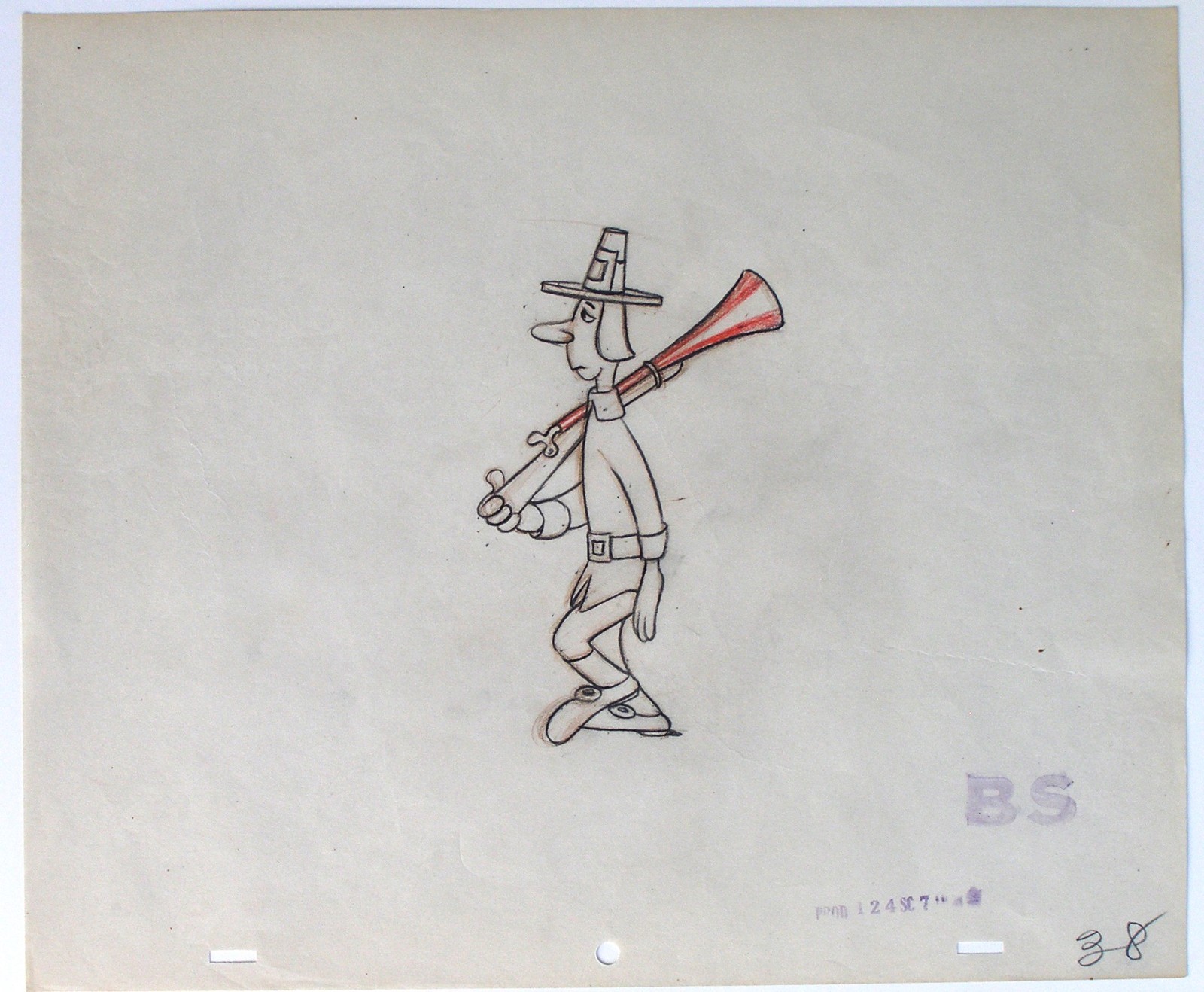 Tex Avery Animation Drawing from Jerky Turkey, MGM cartoon, 1945 | eBay