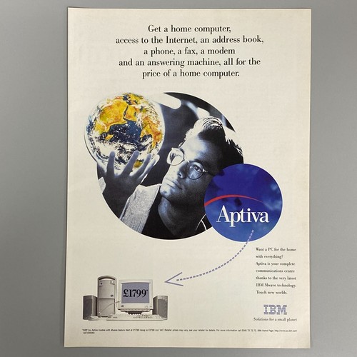 APTIVA MODEL PC HOME COMPUTER IBM MWAVE FEATURE 1996 VINTAGE RETRO ...