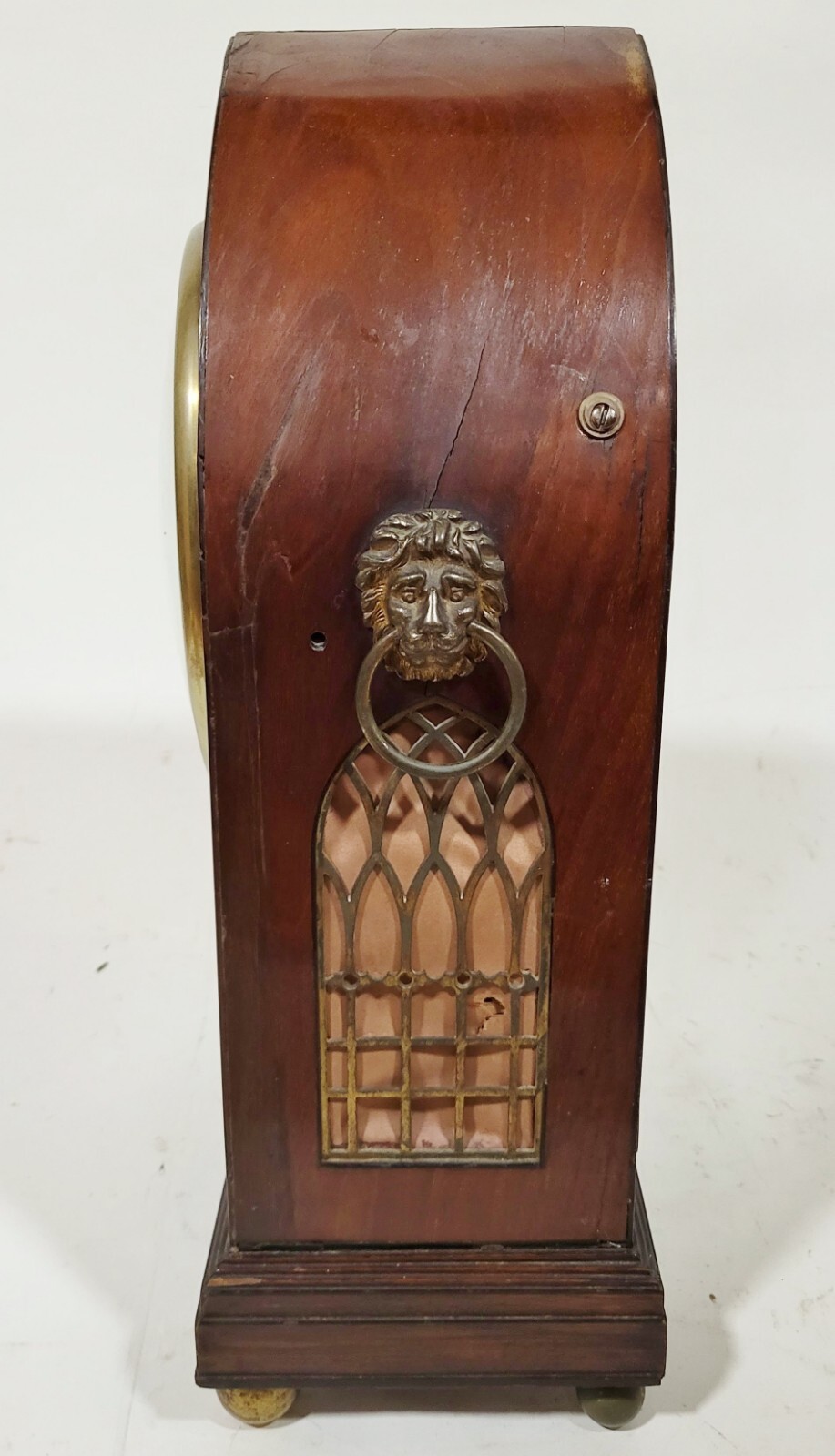 Antique 19th C ENGLISH Inlaid Wood & Bronze ELLICOTT Dome Mantle ...