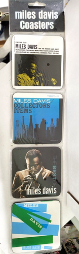 MILES DAVIS 4 pc Bar Coaster Set Album Covers Vandor retired 2007 | eBay