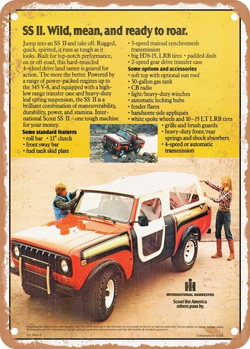 METAL SIGN - 1977 International Scout SS II Wild, Mean, and Ready to ...