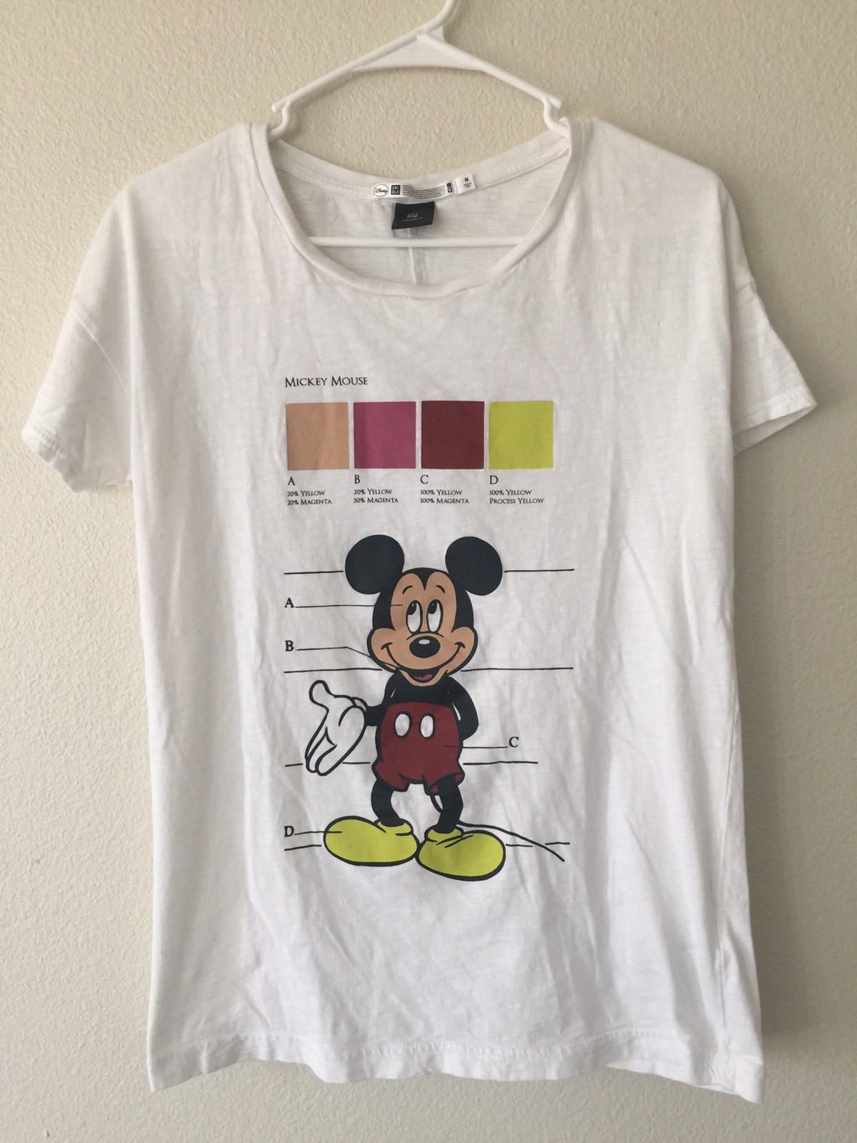 VTG. Disney Mickey Mouse Body Color Percentile UNIQLO… - Gem