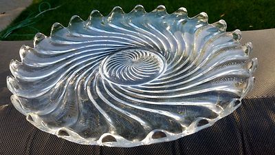 Fostoria Glass Colony Pattern 12 1/2" Wide Crystal Torte / Sandwich ...
